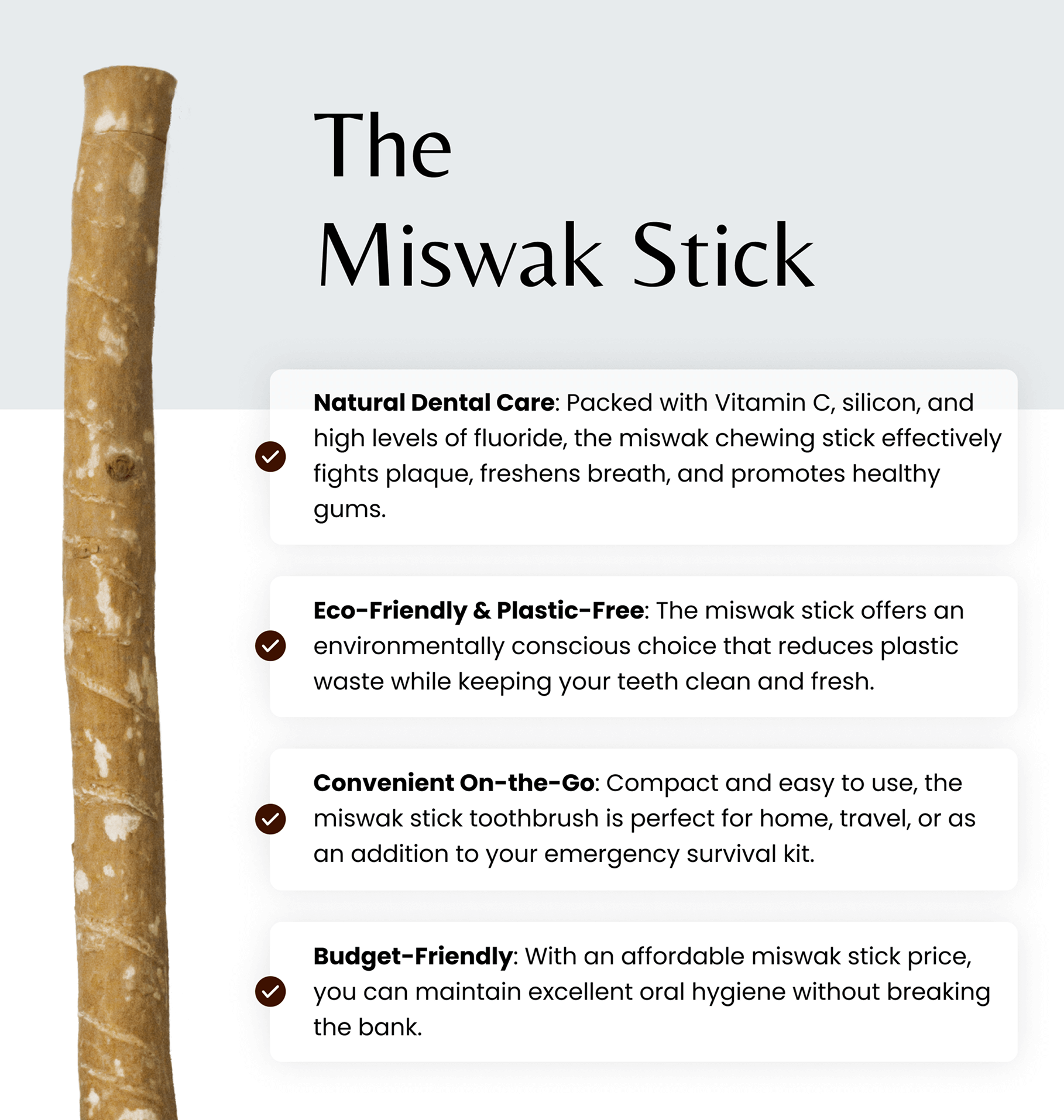 The Miswak Stick - Natural Miswak Toothbrush